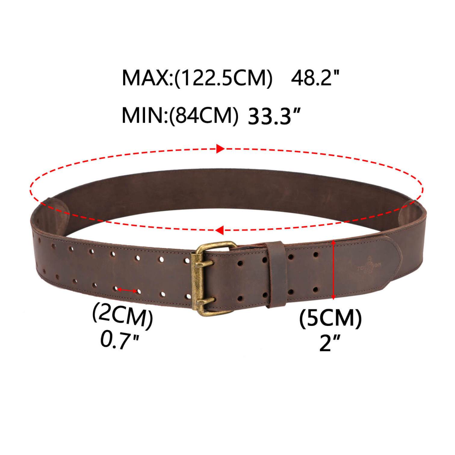 TOURBON 2-inch Wide Work Tool Belt for Men