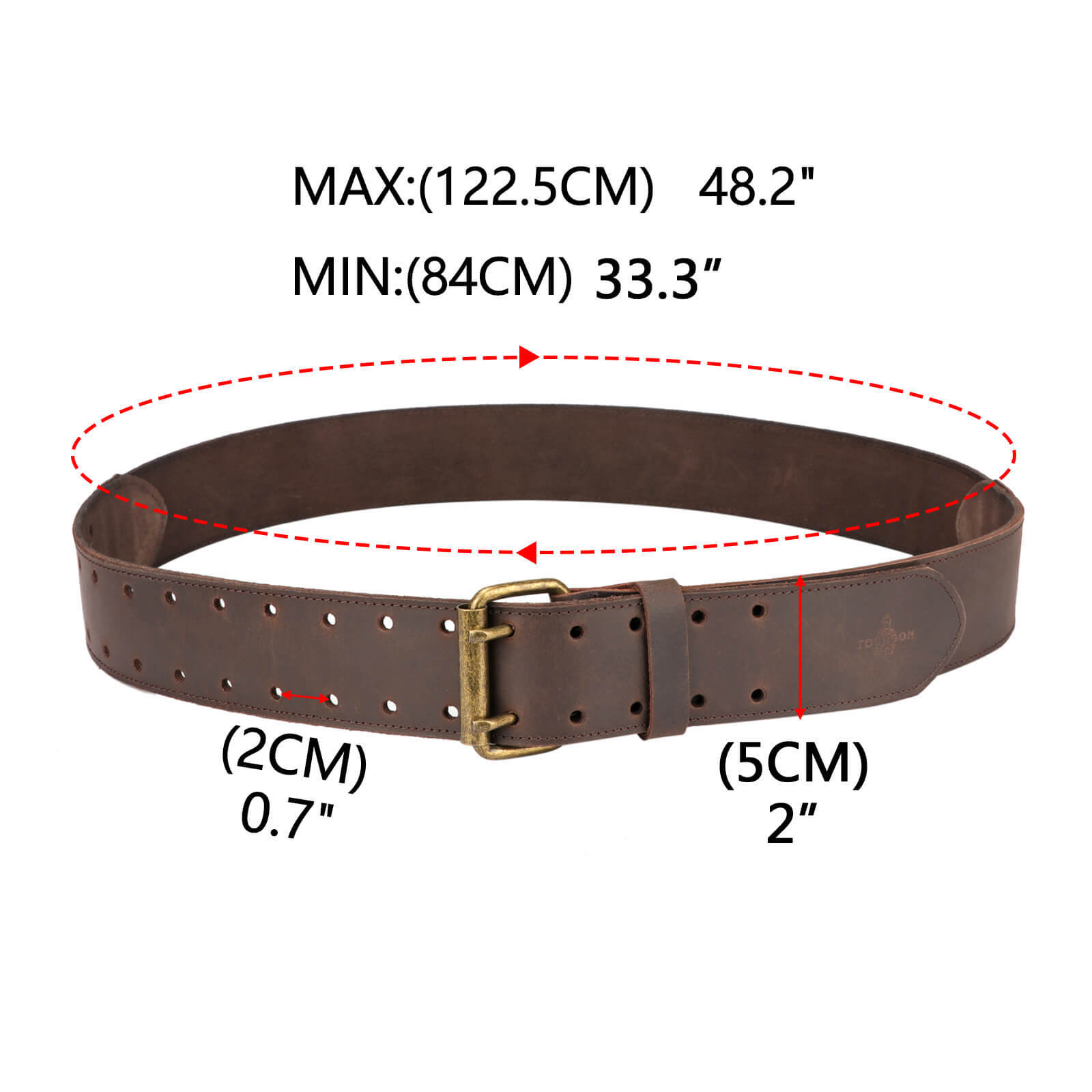 TOURBON 2-inch Wide Work Tool Belt for Men