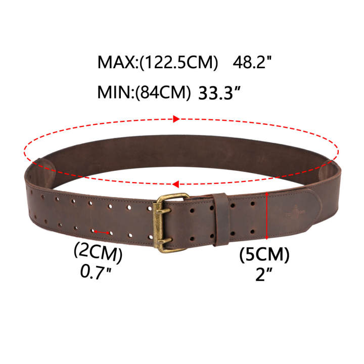 TOURBON 2-inch Wide Work Tool Belt for Men