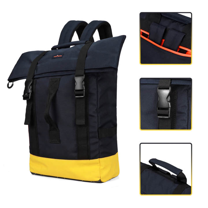 TOURBON Waterproof Nylon Bicycle Single Pannier Laptop Backpack