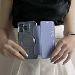 50%OFF⭐️Personalized Leather textured flip phone case