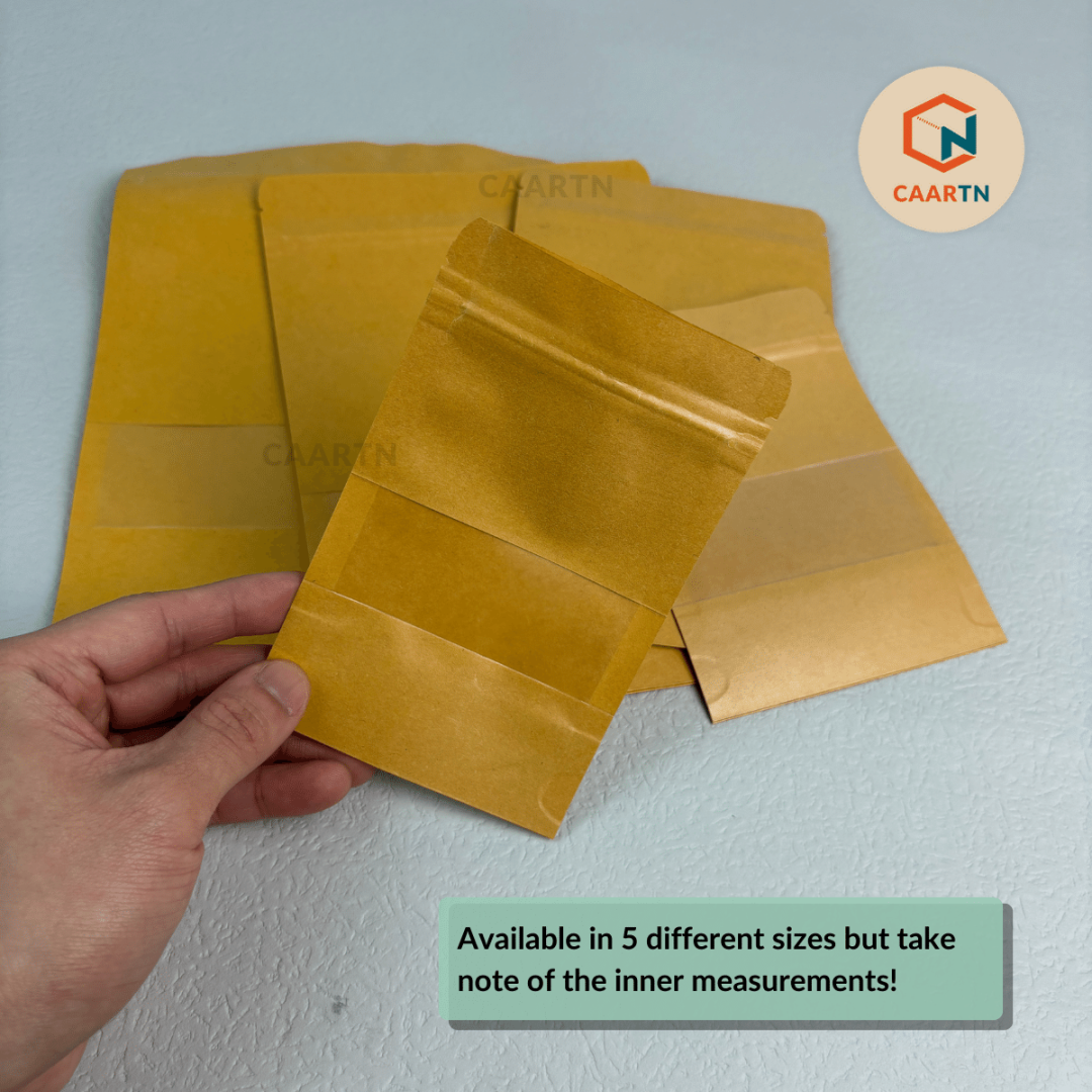 9cm x 14cm Standing Window Zipper Bag (Matte) - 50pcs | 100pcs