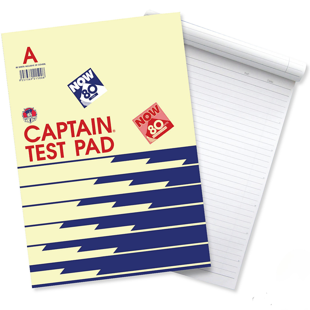 Captain A4 Test Pad 80 sheets Top Open