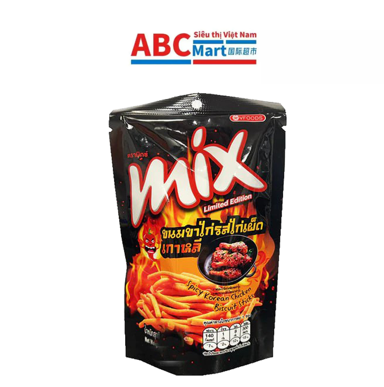 【泰国-Vfoods Mix辣椒饼干棒 韩国辣鸡味50g】泰国小吃零食泰国辣条泰国咪咪条-ABCMart 国际超市