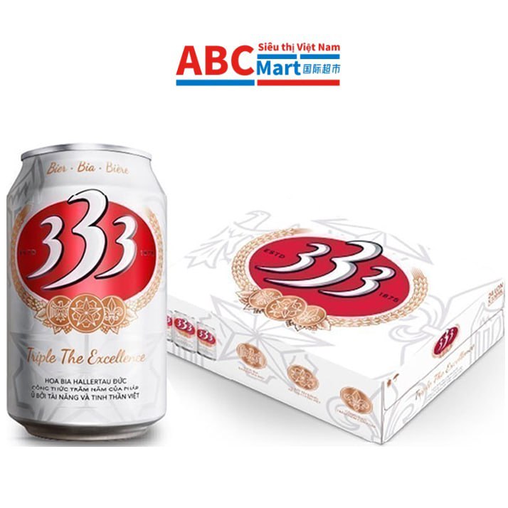【Việt Nam-Bia 333 Lon 330ml】越南333啤酒 330ml (Ngày sản xuất mới nhất ...