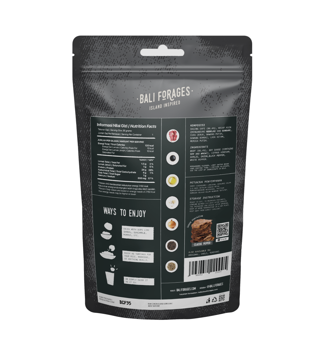 Crispy Beef Chips Pepper | Beef Snacks | Bali Forages - Bali Forages