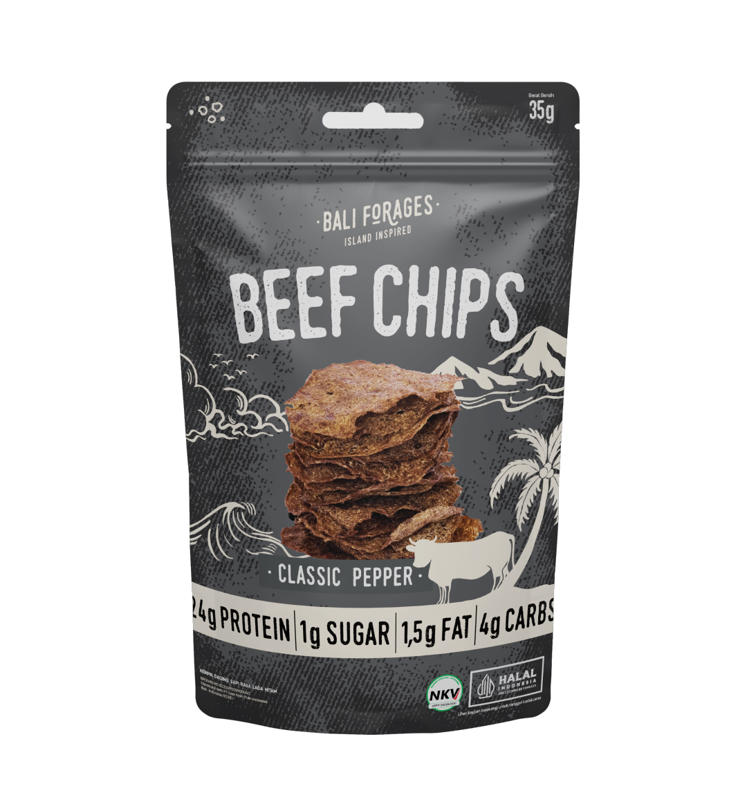 Crispy Beef Chips Pepper | Beef Snacks | Bali Forages - Bali Forages