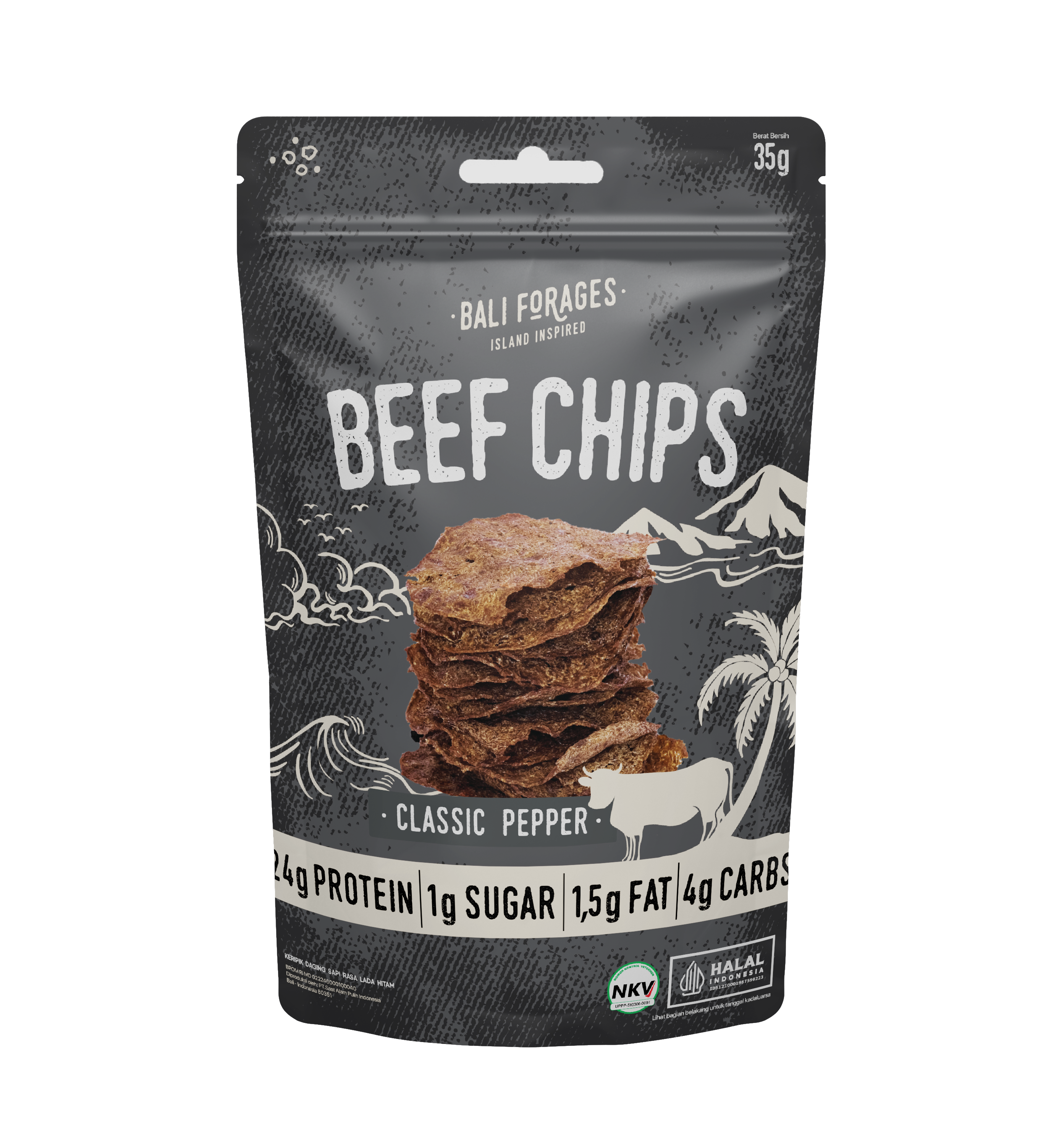 Crispy Beef Chips Pepper | Beef Snacks | Bali Forages - Bali Forages
