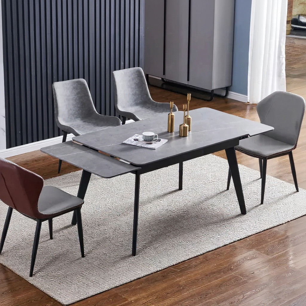 Monza Extendable Dining Table - Side to Extend - Thefurniture.com.sg