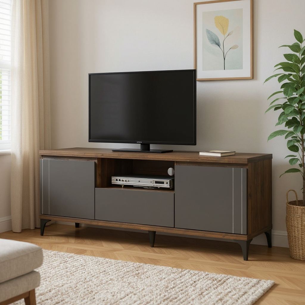 Pele 5ft TV Console (Columbia Nut)