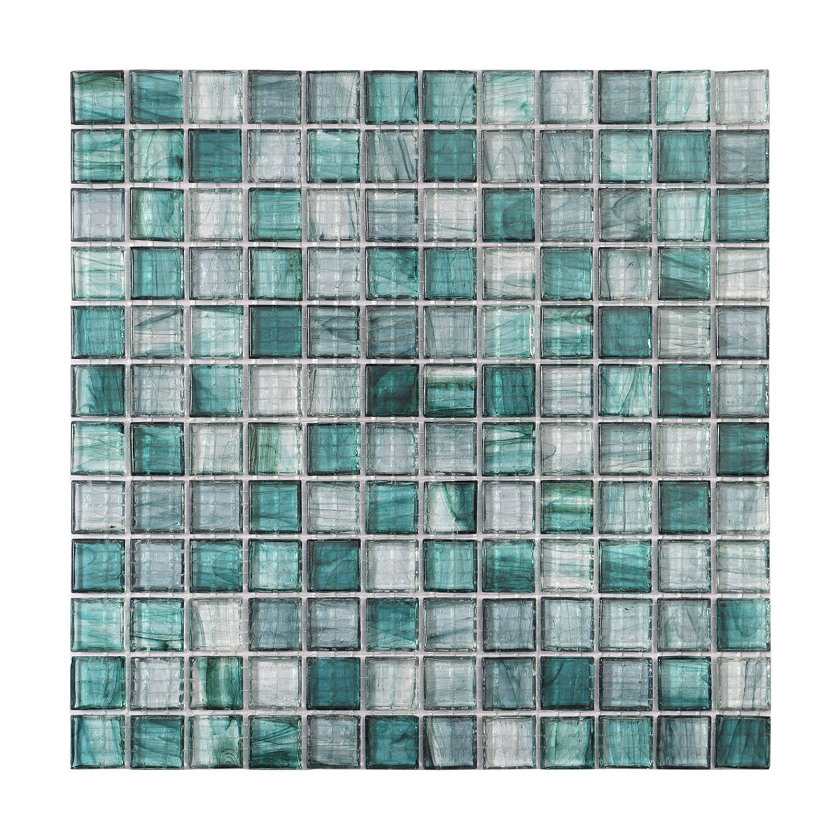 Amber Mineral Green Glass Mosaic Tiles For Floor and Pool