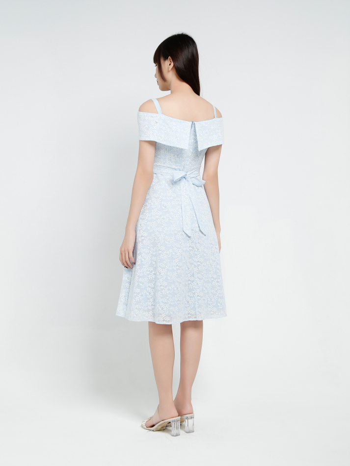 Off Shoulder Back Zip Dress 37146 – AMPLE COUTURE