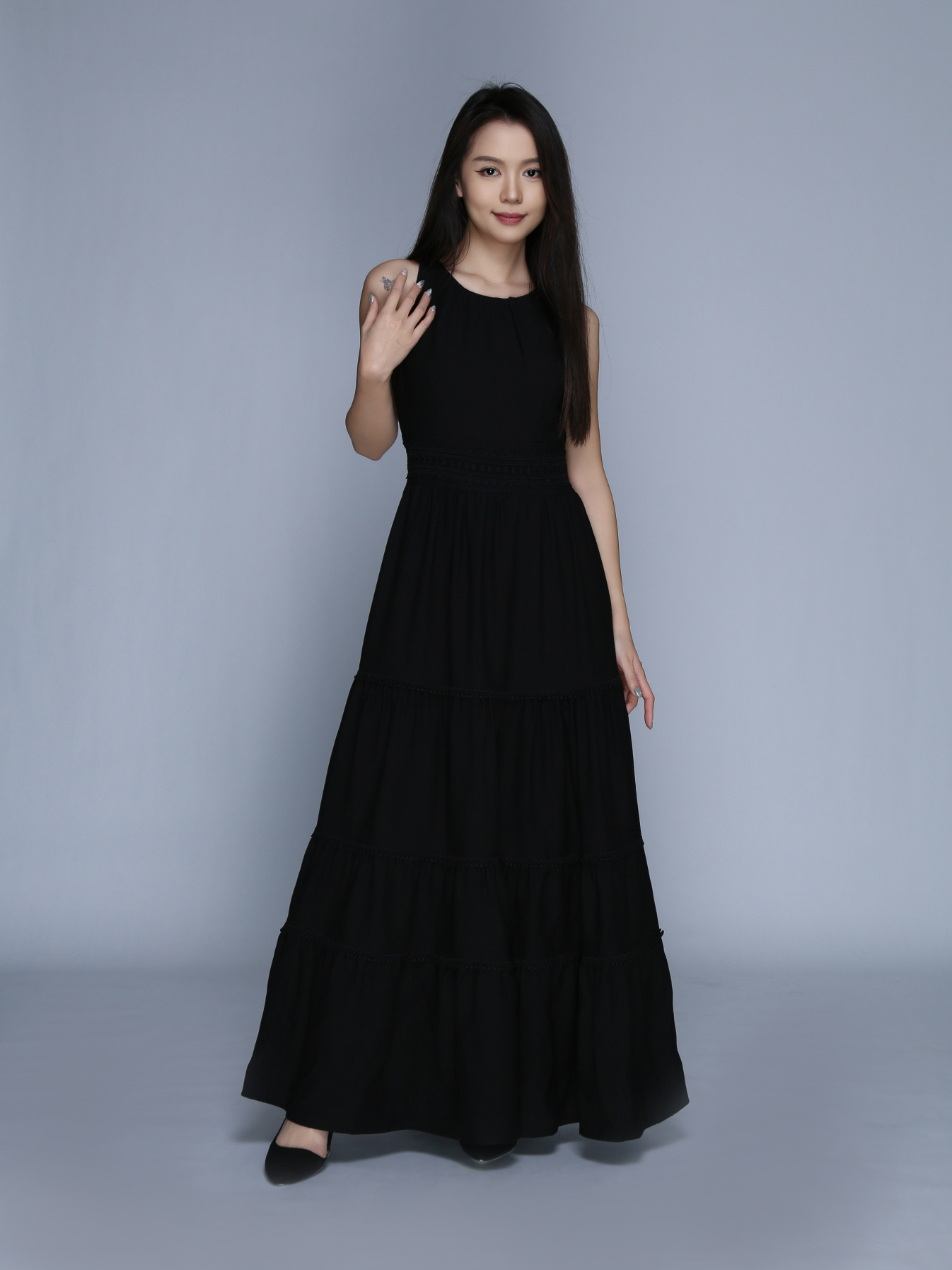 Sleeveless Back Zip Dress 38889 – AMPLE COUTURE