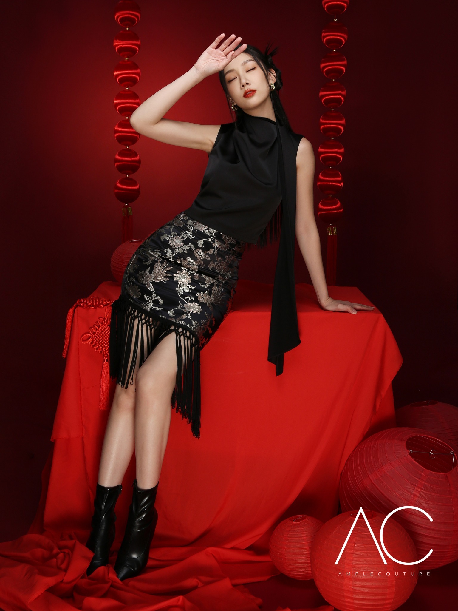 Back Zip Skirt AC550 – AMPLE COUTURE