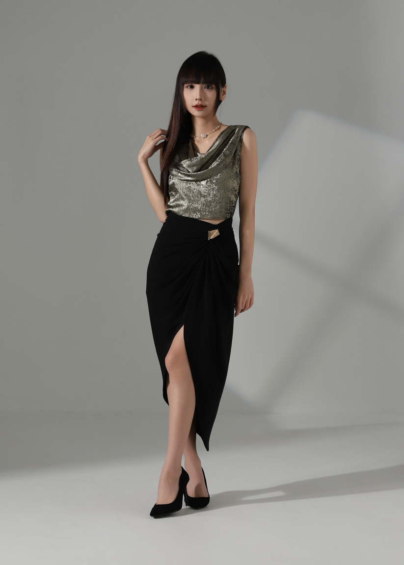 Elegant Wear Irregular Long Skirt AC788 – AMPLE COUTURE