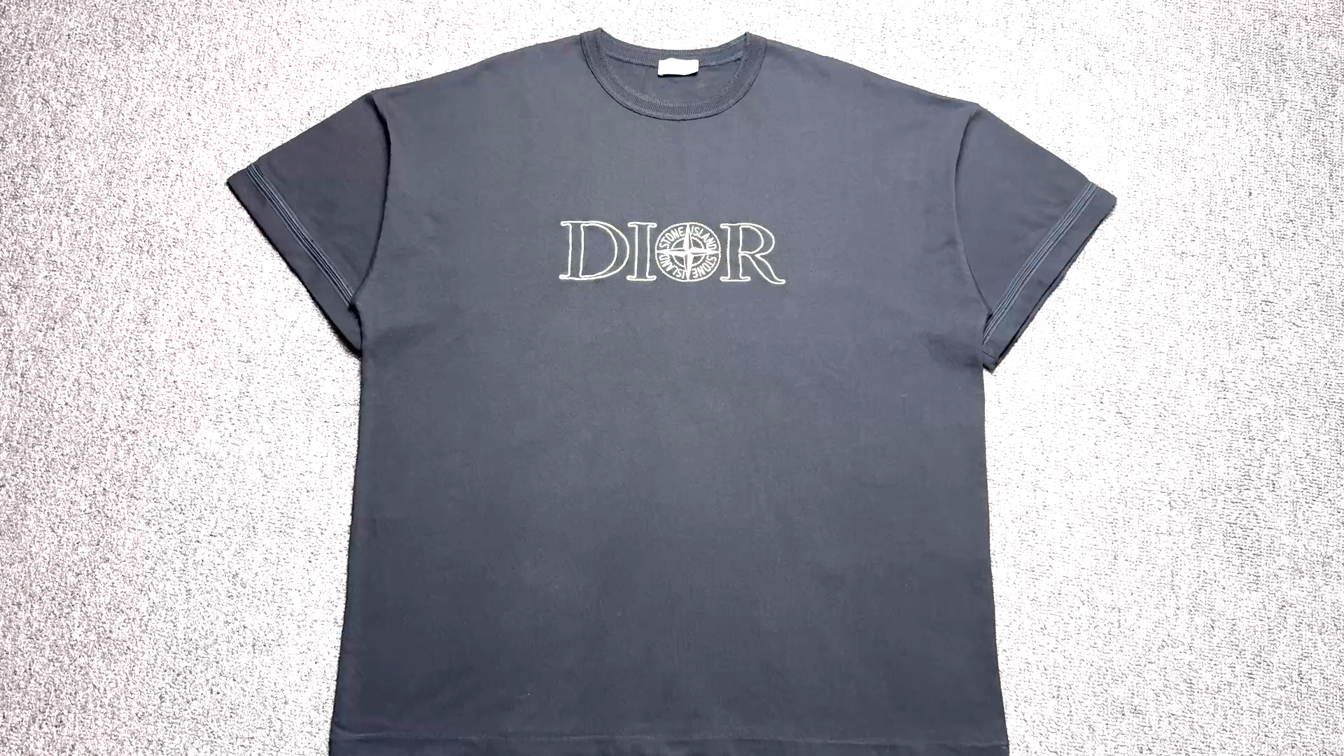 Dior x Stone Island T-Shirt 'Black(493J638B0554-C980) Dior x Stone Island T-Shirt 'Black(493J638B0554-C980)