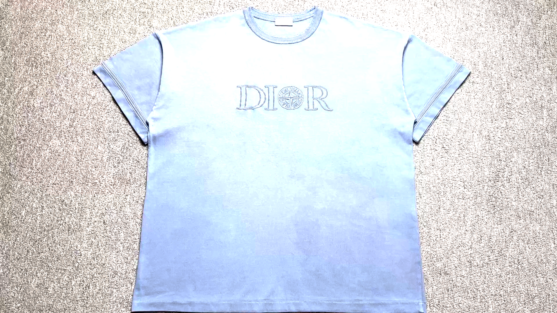 Dior x Stone Island T-Shirt 'Blue'(493J638A0554-C888) Dior x Stone Island T-Shirt 'Blue'(493J638A0554-C888)