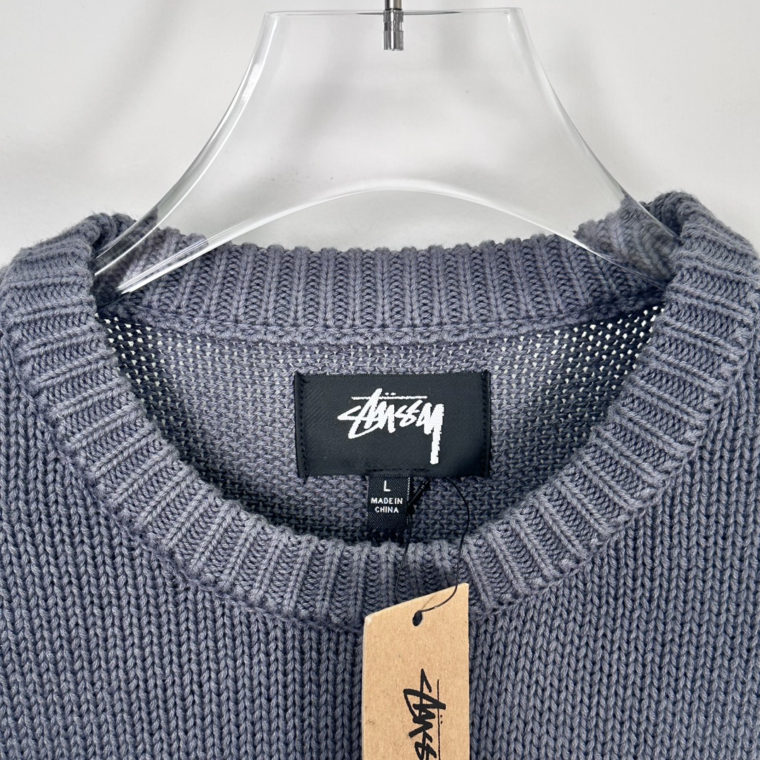Stussy Surfman Icon Cotton Linen Crew Dusty Blue(117233 Stussy Surfman Icon Cotton Linen Crew Dusty Blue(117233