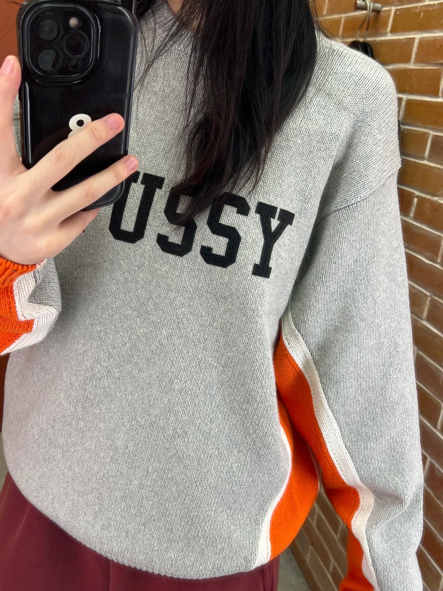 STUSSY CONTRAST STRIPE CREW RELAXED FIT(117253) STUSSY CONTRAST STRIPE CREW RELAXED FIT(117253)