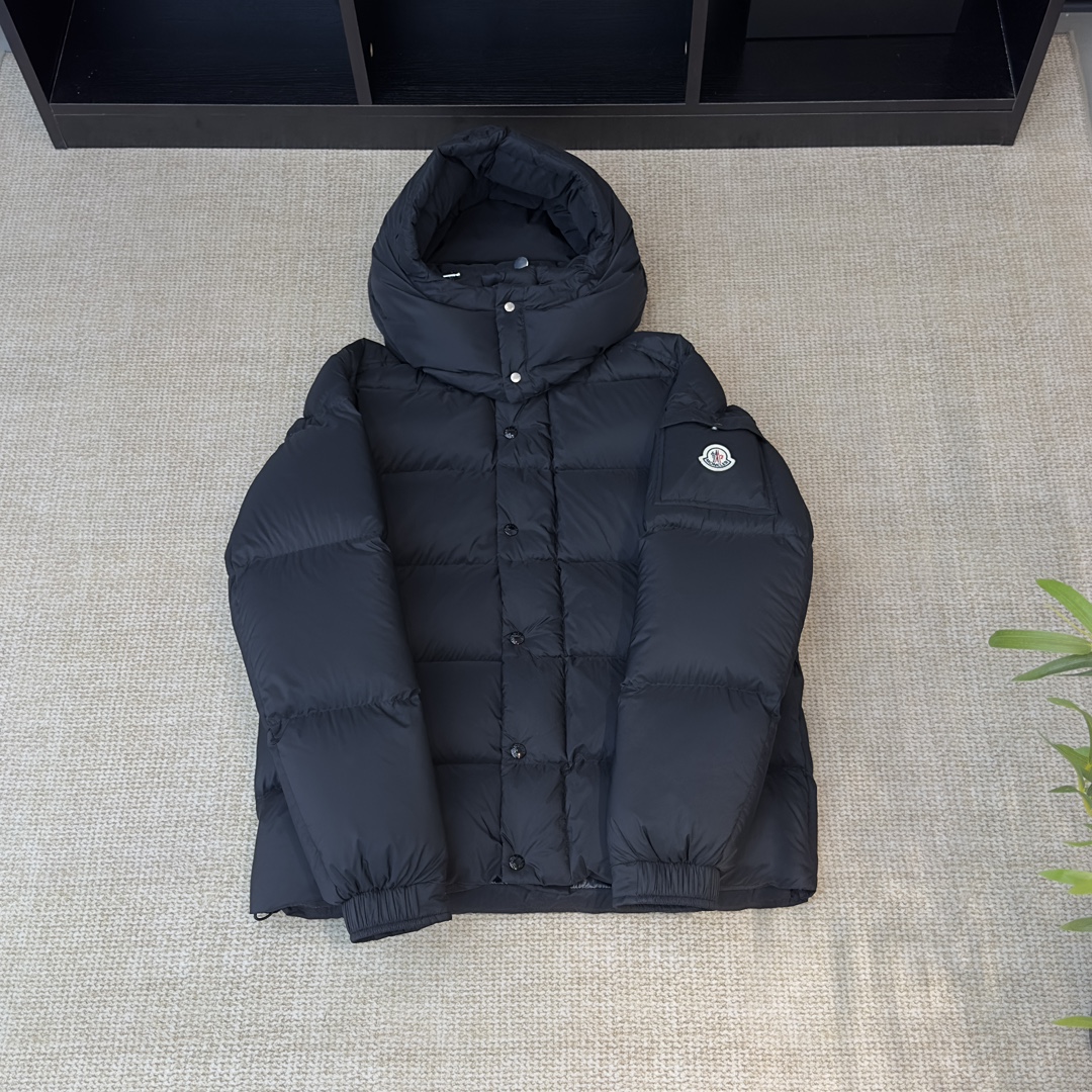 Moncler maya series solid color matte down jacket BLACK 0911A5360068