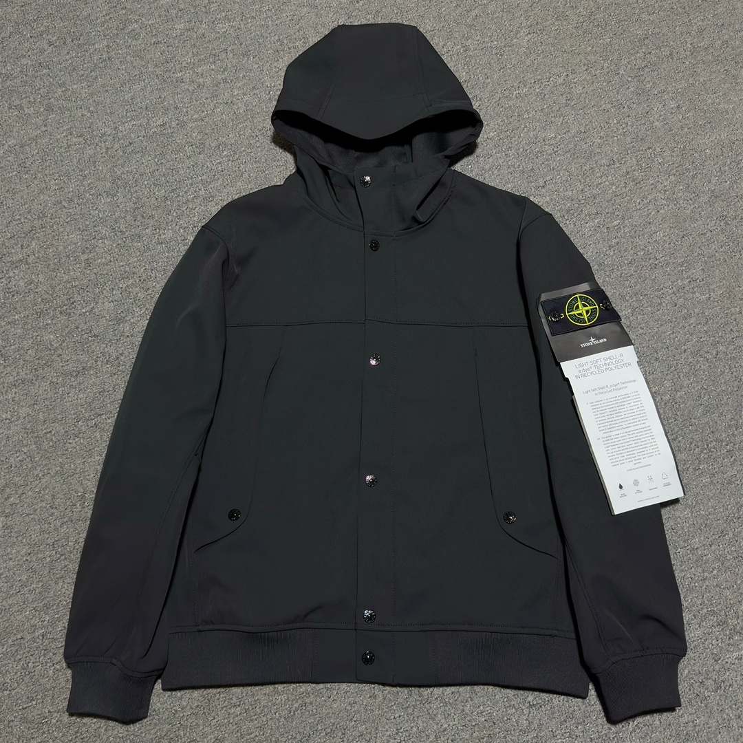 STONE ISLAND DOUBLE ZIP HOODED STRETCH JACKET STONE ISLAND DOUBLE ZIP HOODED STRETCH JACKET