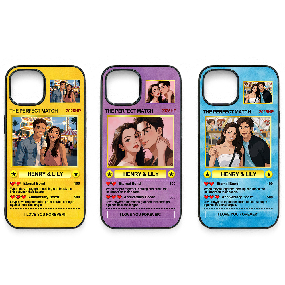 Custom Lenticular Anime Poke Card Phone Case 3 Photo Upload Cartoon ...