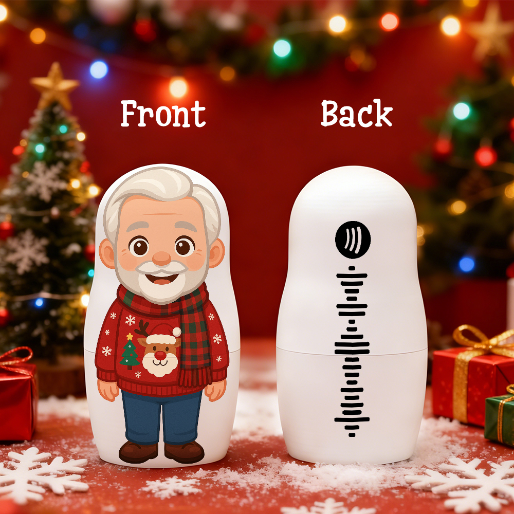 Personalized Portrait Nesting Doll Custom Photo & Spotify Music ...