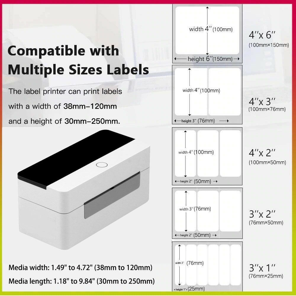 VOZY T9 Shipping Label Printer Thermal Printer Waybill Printer Barcode ...