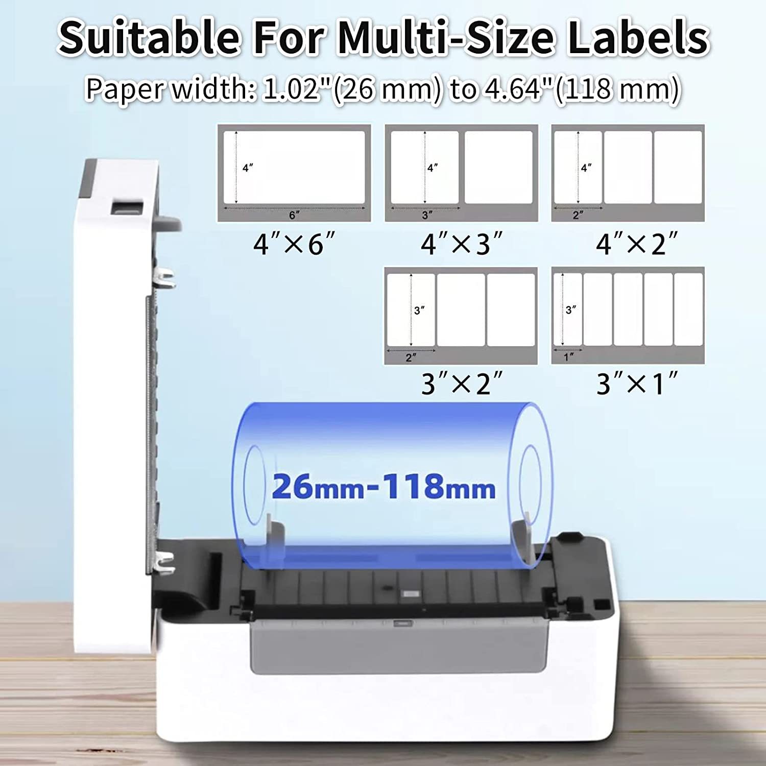 VOZY T9 Shipping Label Printer Thermal Printer Waybill Printer Barcode ...