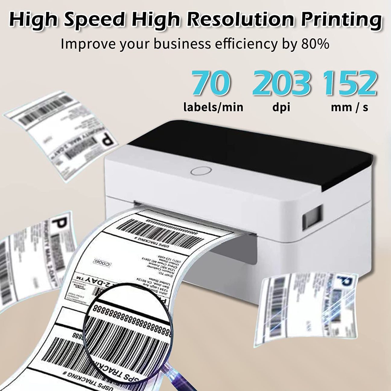 VOZY T9 Shipping Label Printer Thermal Printer Waybill Printer Barcode ...