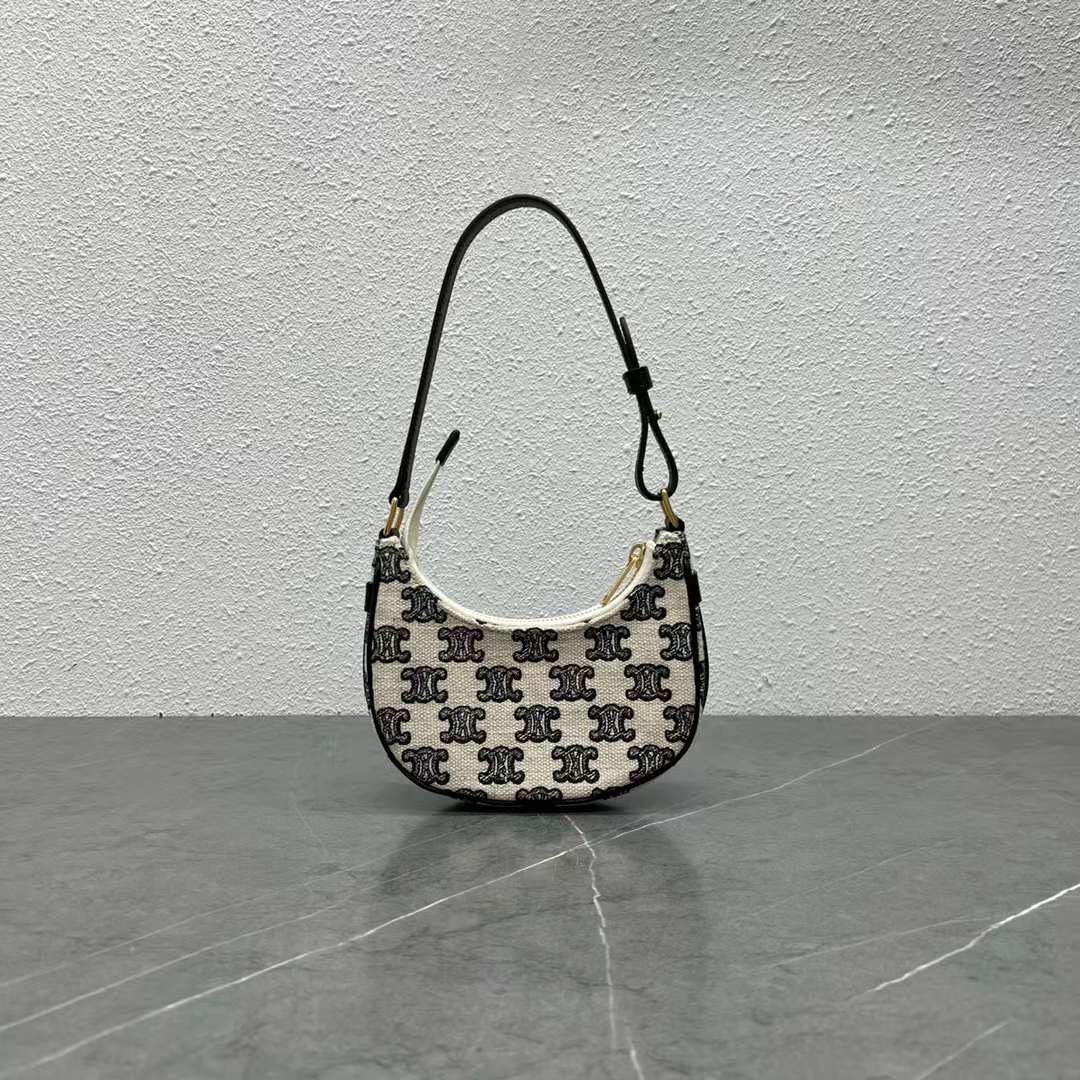 Celine Mini Ava Bag In Triomphe Canvas And Calfskin-浦山時計店