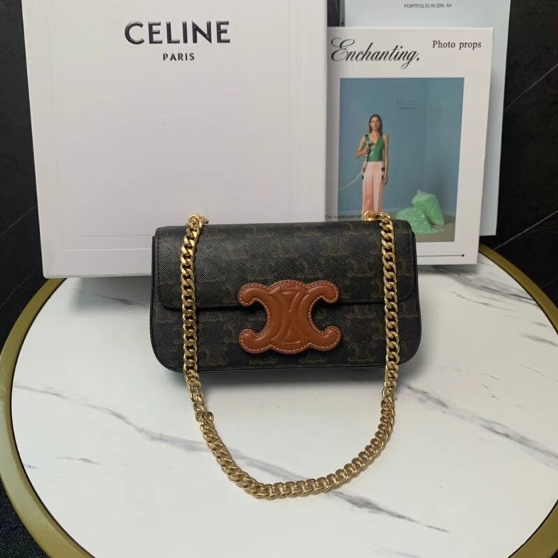 Celine Triomphe Canvas Chain Shoulder Bag-浦山時計店