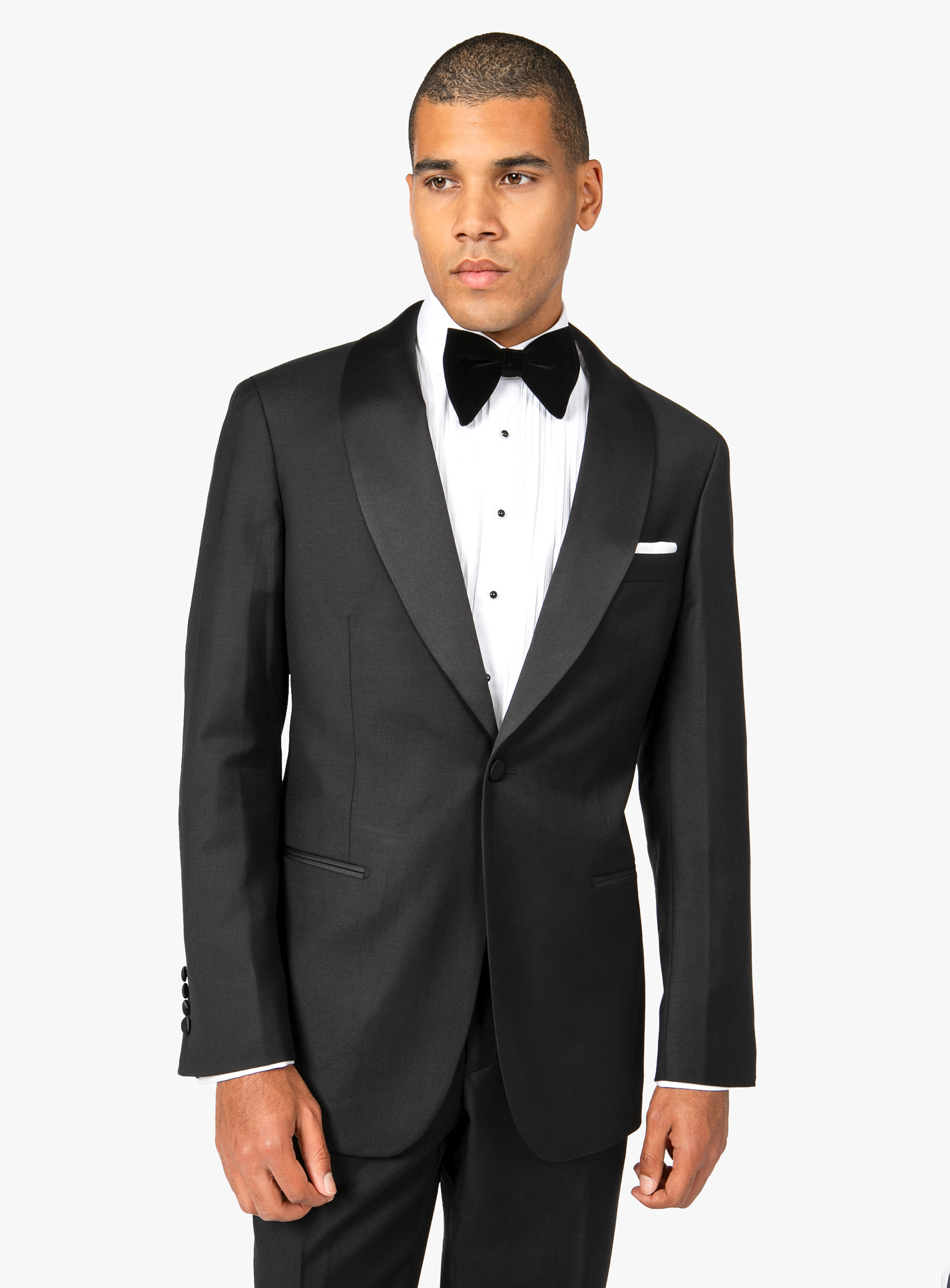 Wide Shawl Black Tuxedo