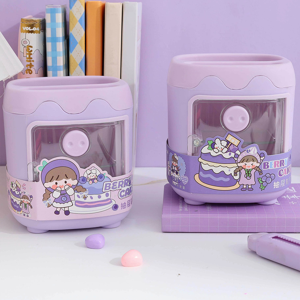 Desk Pen Organizer Cute Container Pencil Storage MK-6397