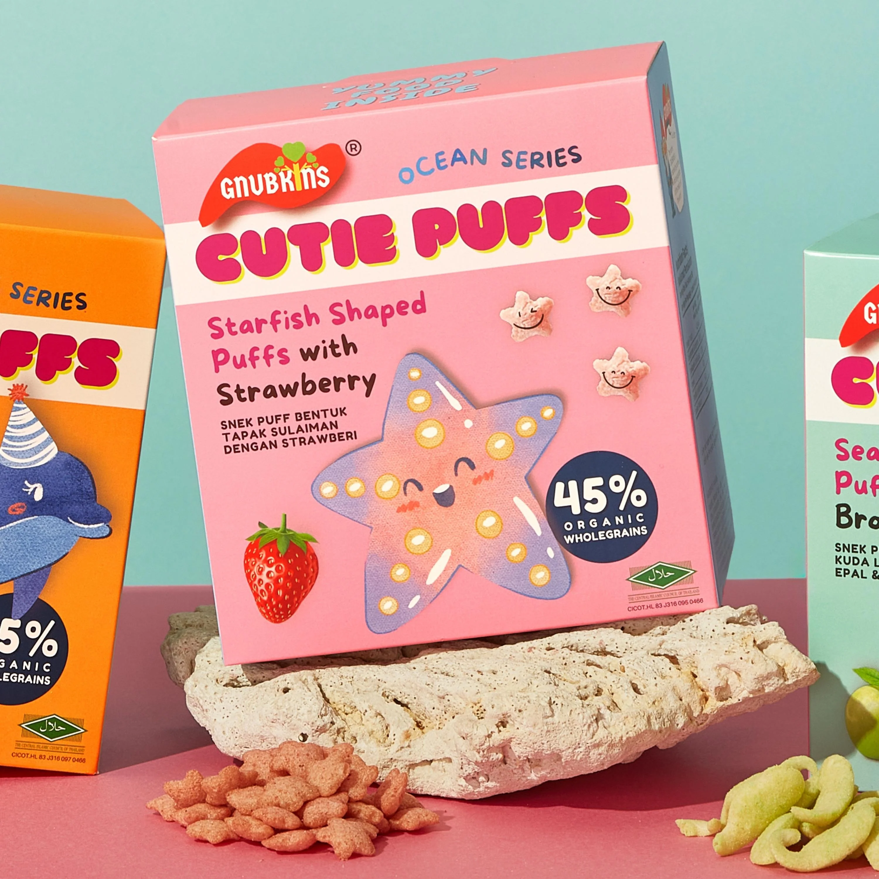 Gnubkins Cutie Puffs Starfish Shaped With Strawberry