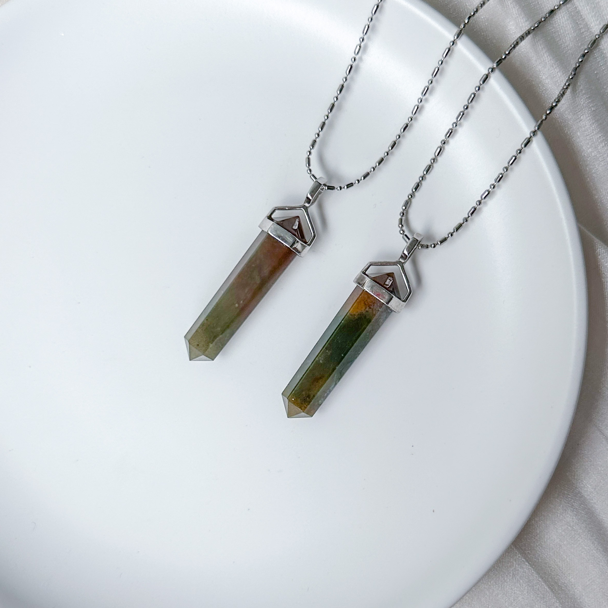 Bloodstone Double Pointer Pendant Bloodstone Double Pointer Pendant