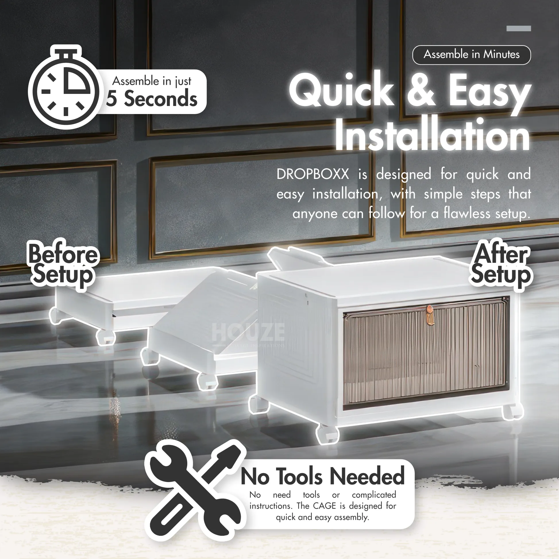 Say Goodbye to Shoe Clutter with HOUZE SoleMate Cabinet | Shop Now!