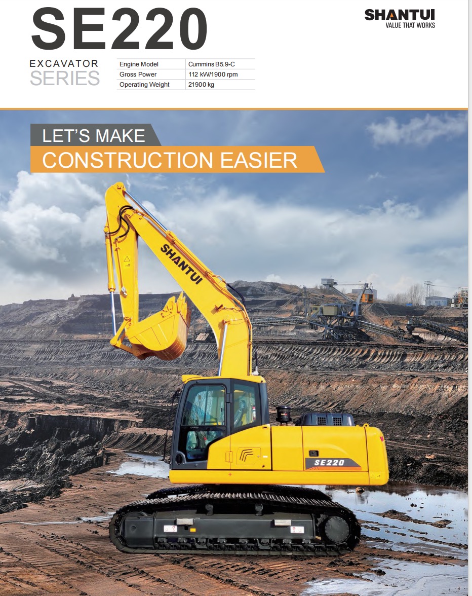 Shantui, SE220 standard 22-ton excavator
