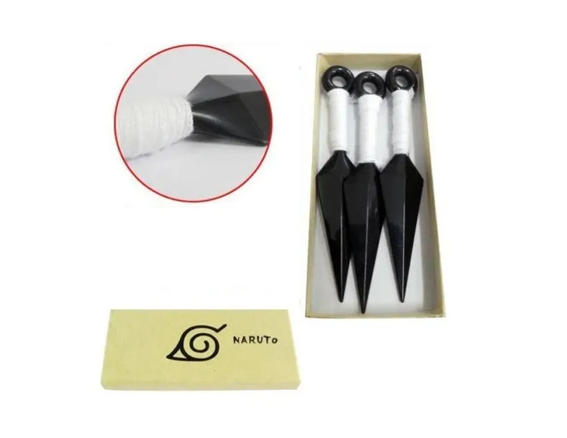 Naruto Shippuden 3PC White Kunai Throwing Dagger