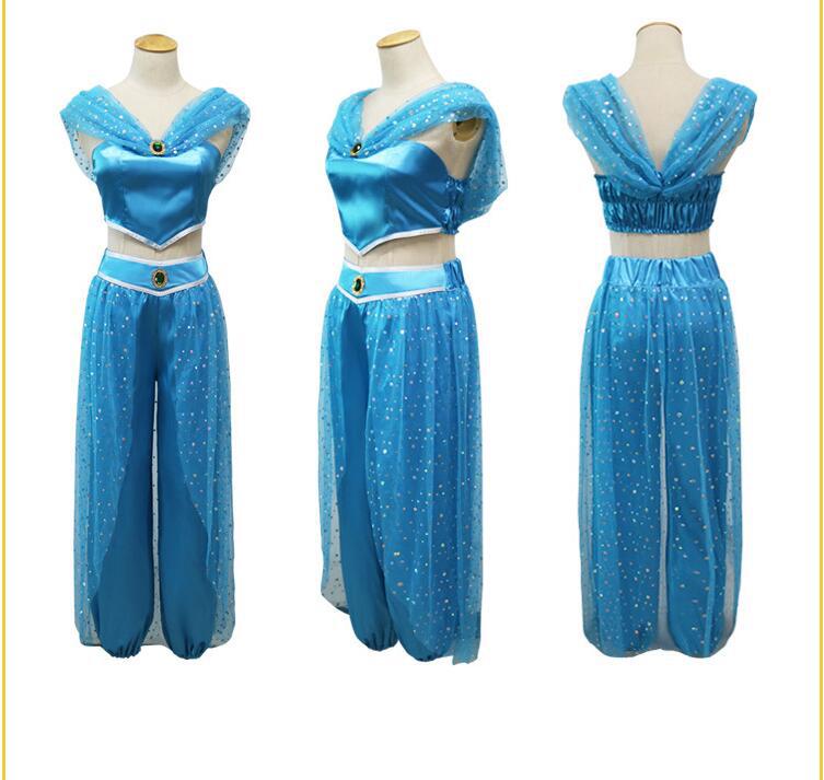 Womens Aladdin Princess Jasmine Costume Blue Costume Works Au