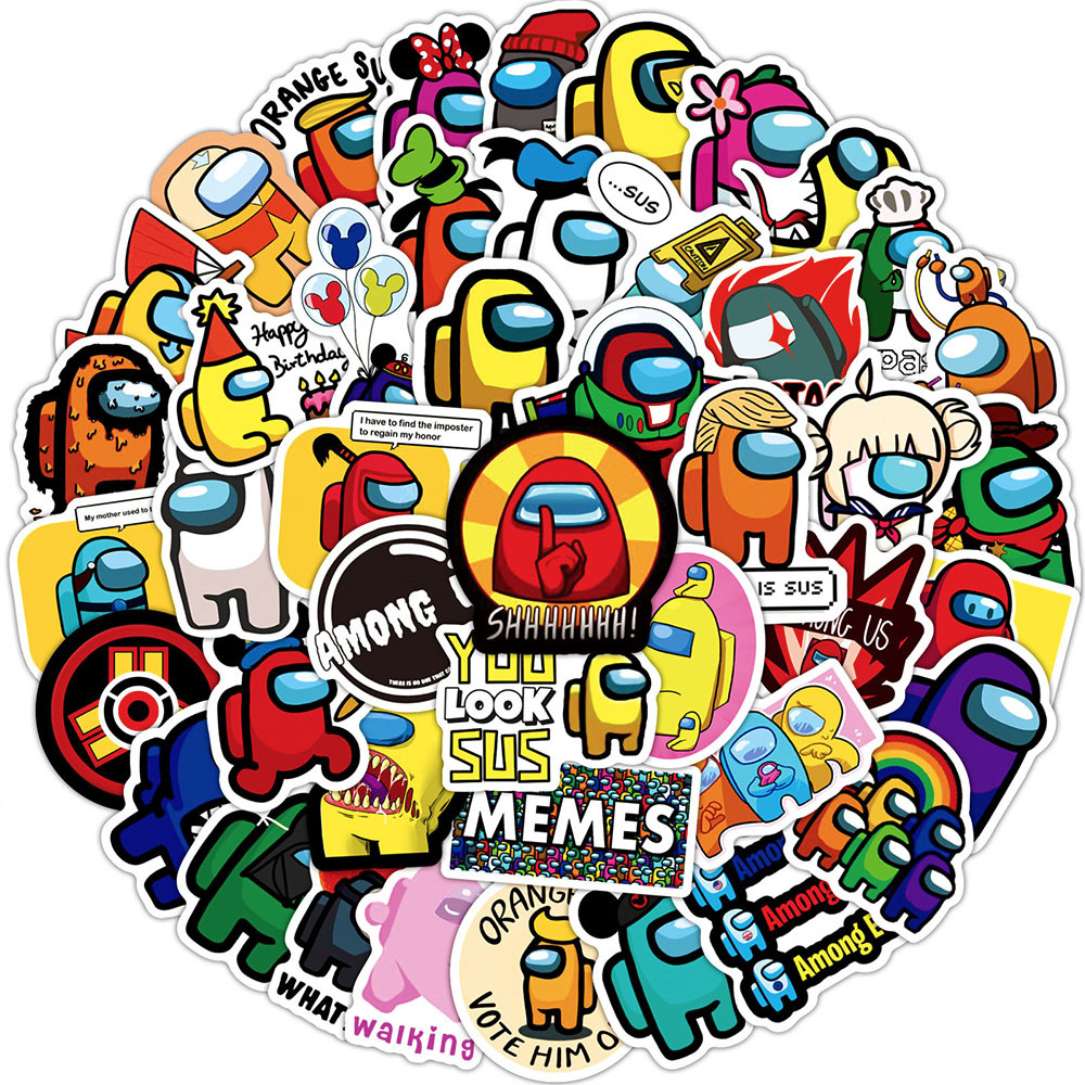 50PC Among Us Vinyl Stickers-Costume Works AU