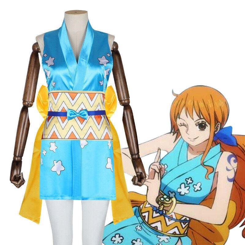 One Piece Cosplay Wano Country Nami Kimono Costume