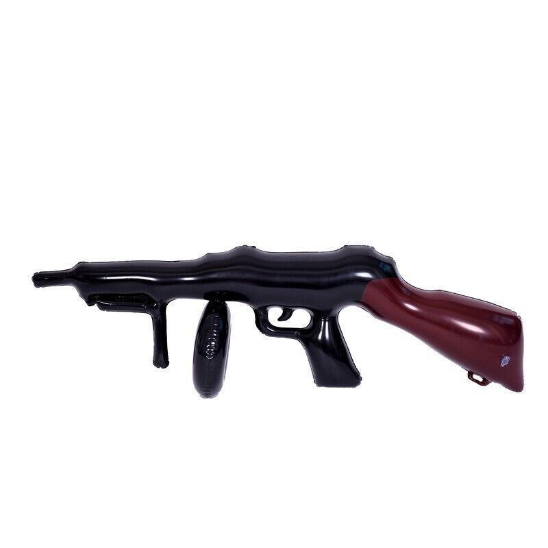 Inflatable Tommy Gun Blow Up Toy 1920s Gangster Gatsby Prop