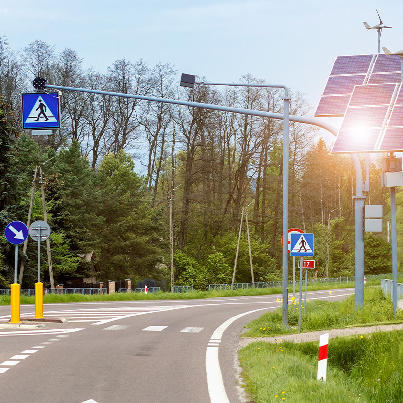 Solar LED Traffic Light
