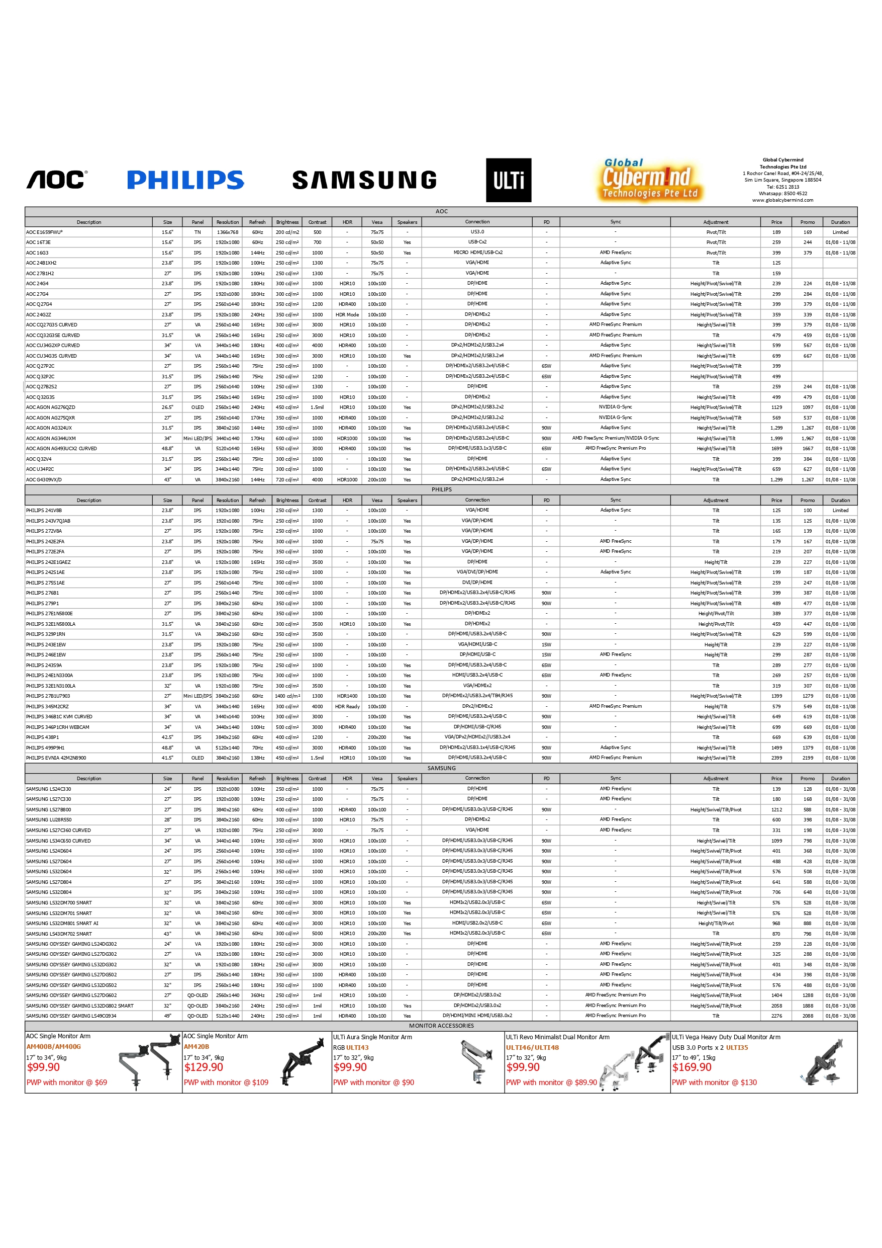 Price List