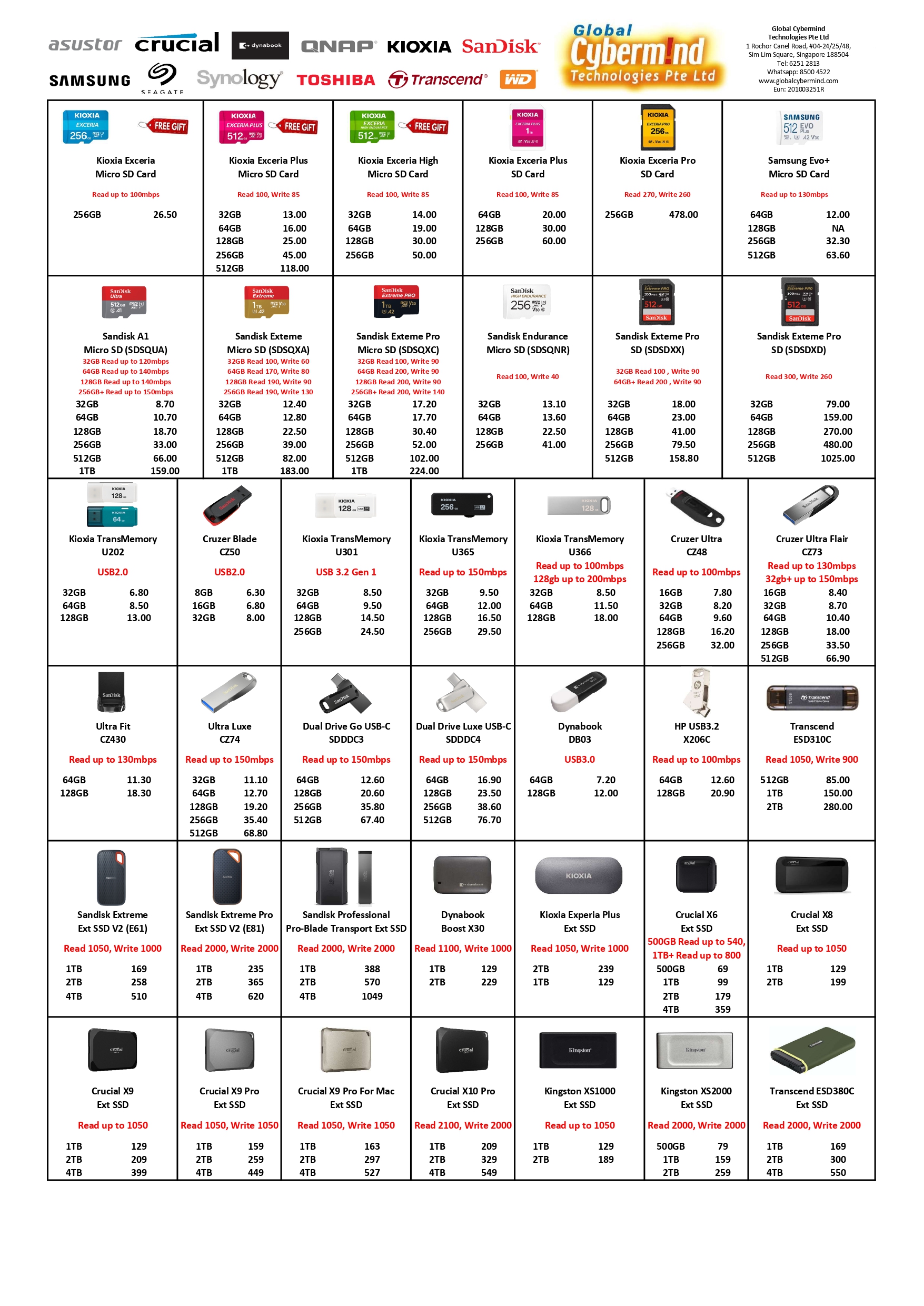 Price List