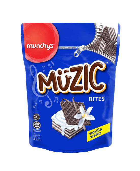 Munchy's Muzic Wafer Bites Vanilla 180g