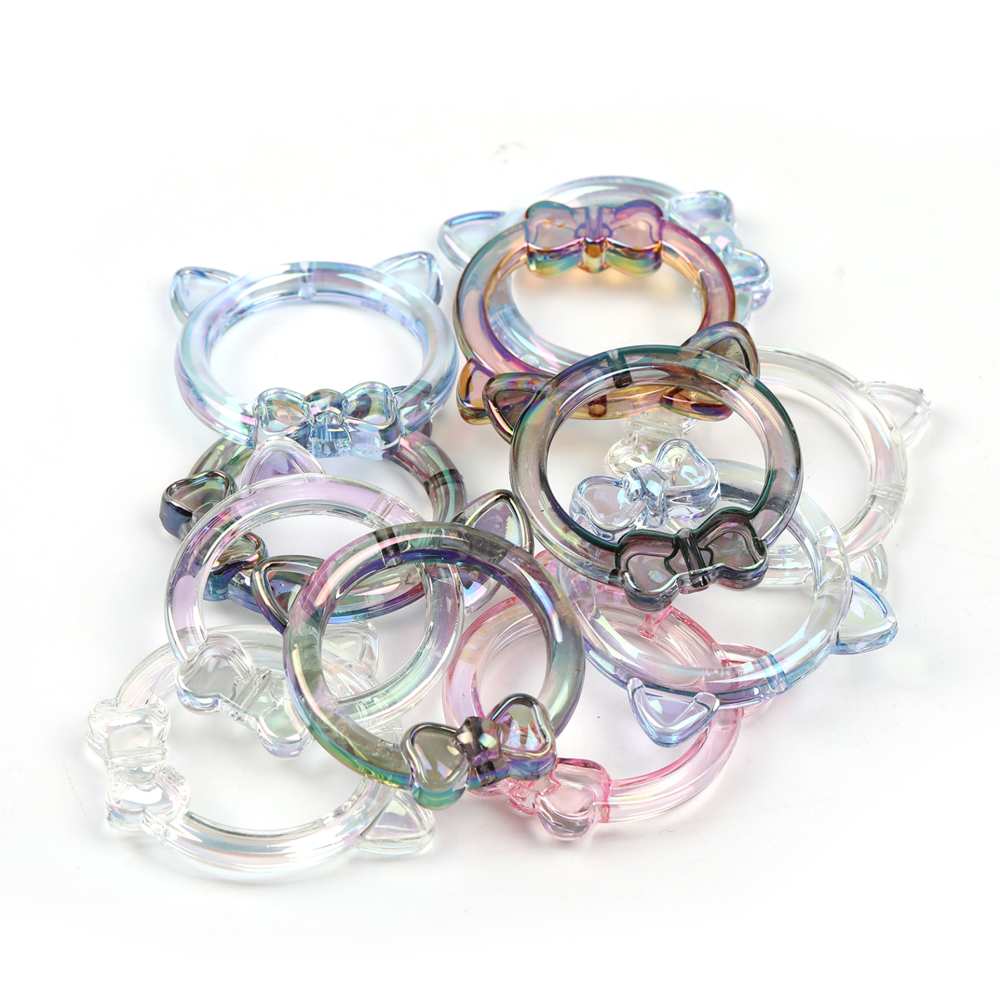 JPM Acrylic Beads: See Thru Ring Frame with Cat Ear - Shop Now