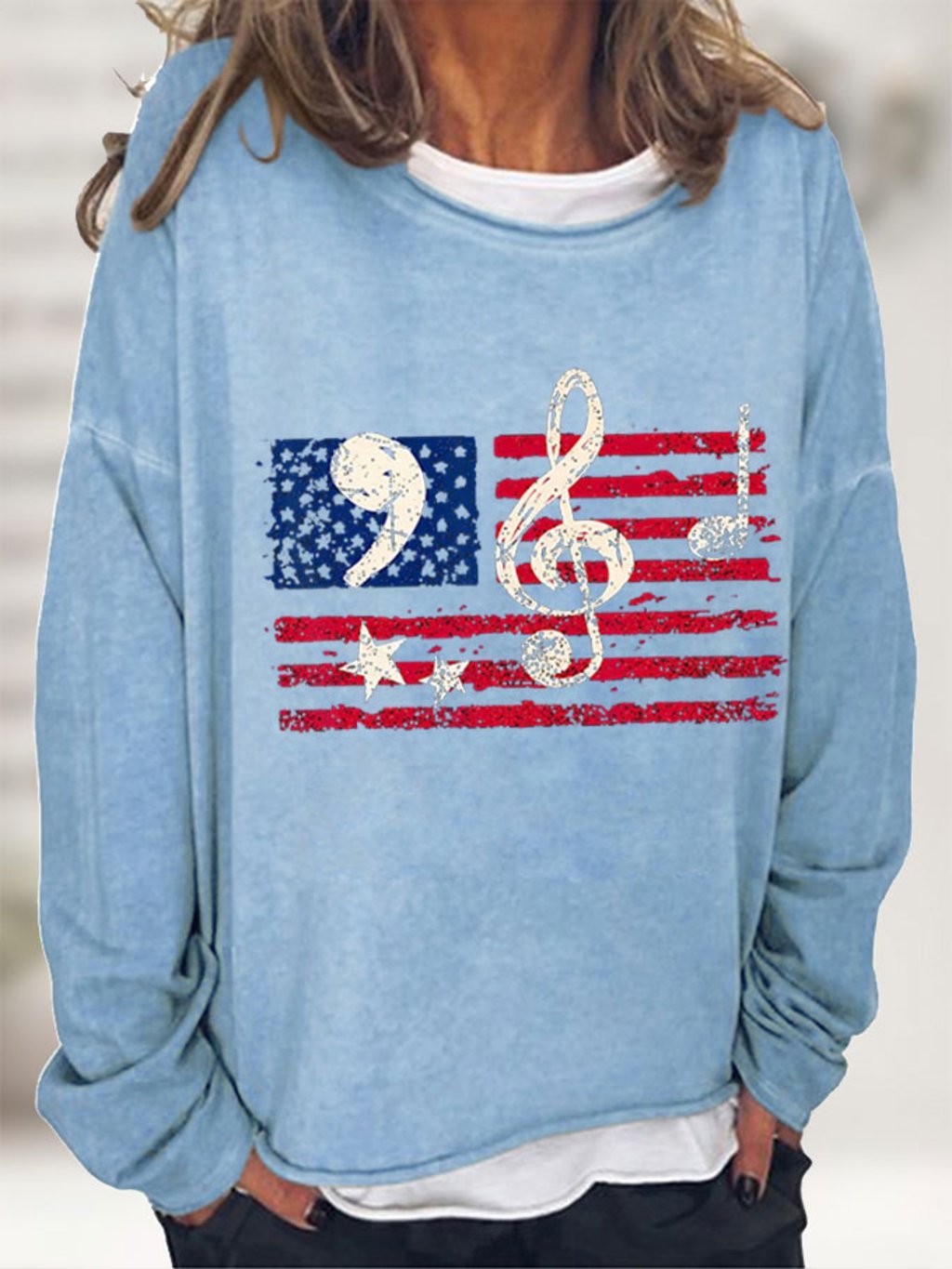 Women's Comma La Flag Print T-Shirt