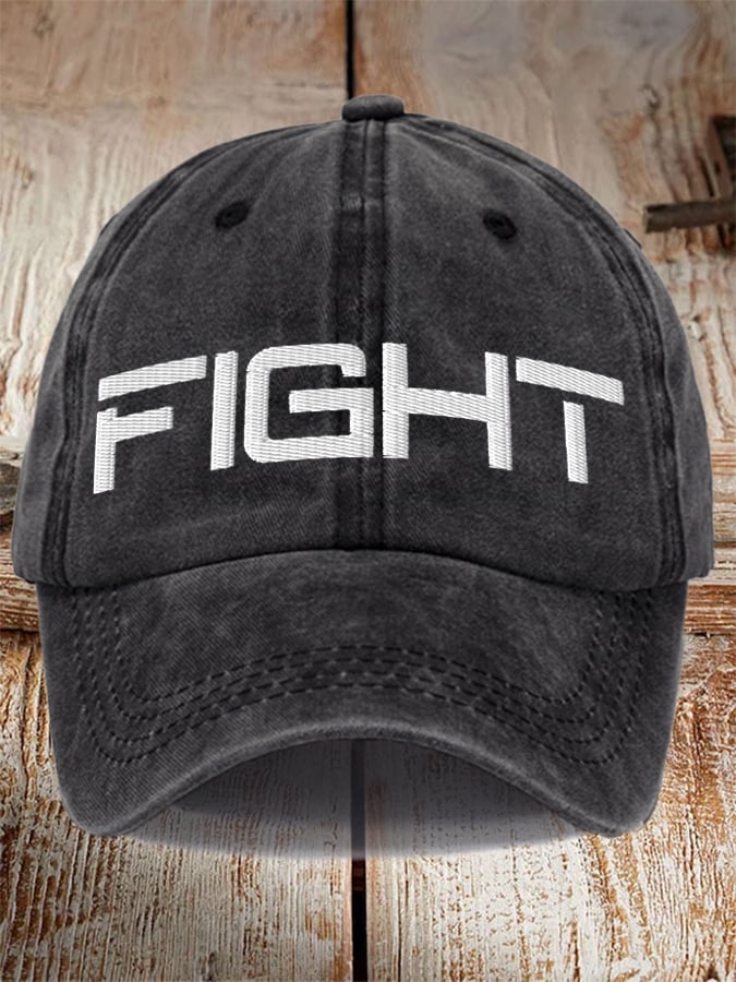Unisex Fight Embroidered Hat